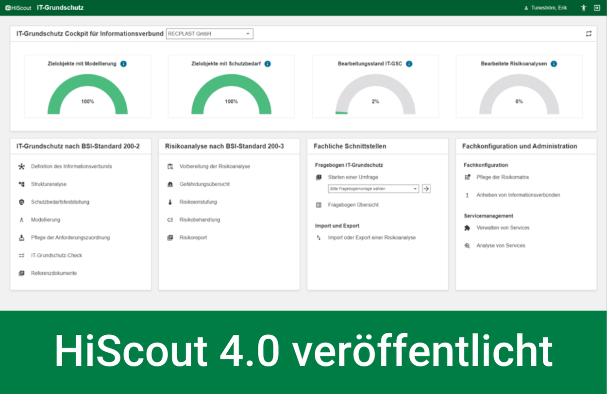HiScout veröffentlicht Major Release HiScout GRC Suite 4.0